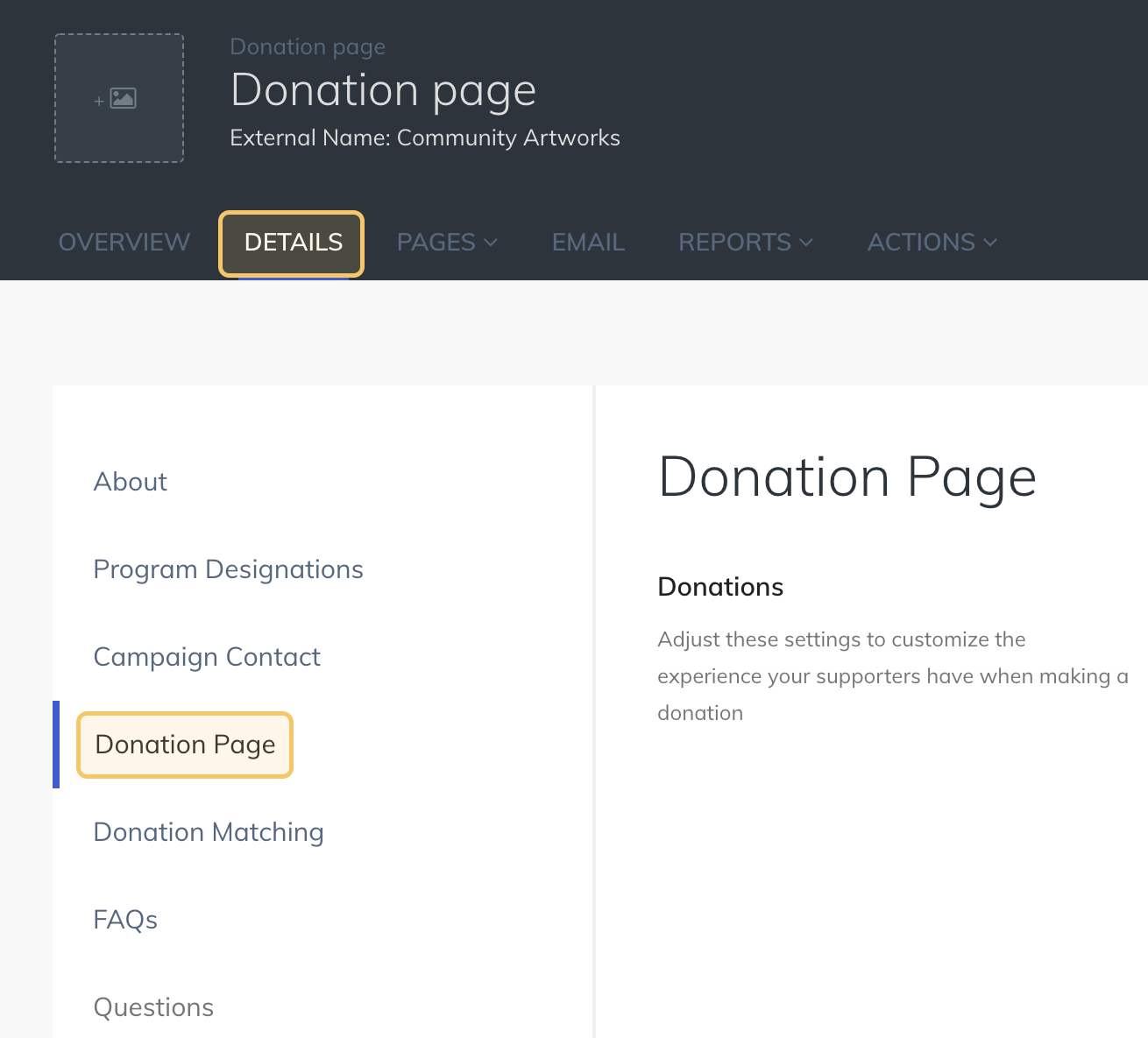 Edit legacy donation page settings – GoFundMe Pro Help Center