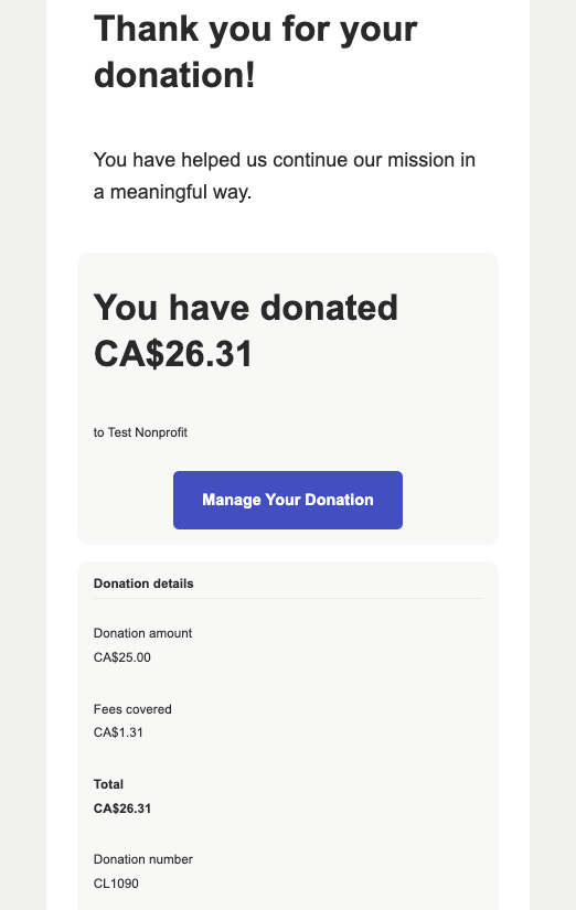 Receipting and Canadian organizations – GoFundMe Pro Help Center